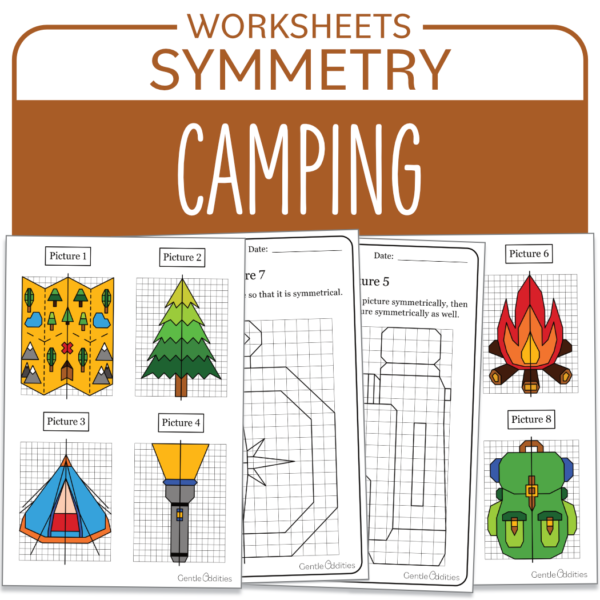 Summer Camping Symmetry and Coloring Math Centers - Made By Teachers