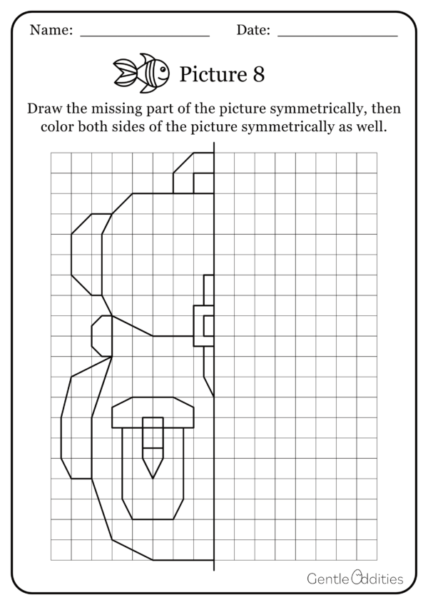 Summer Camping Symmetry and Coloring Math Centers - Made By Teachers