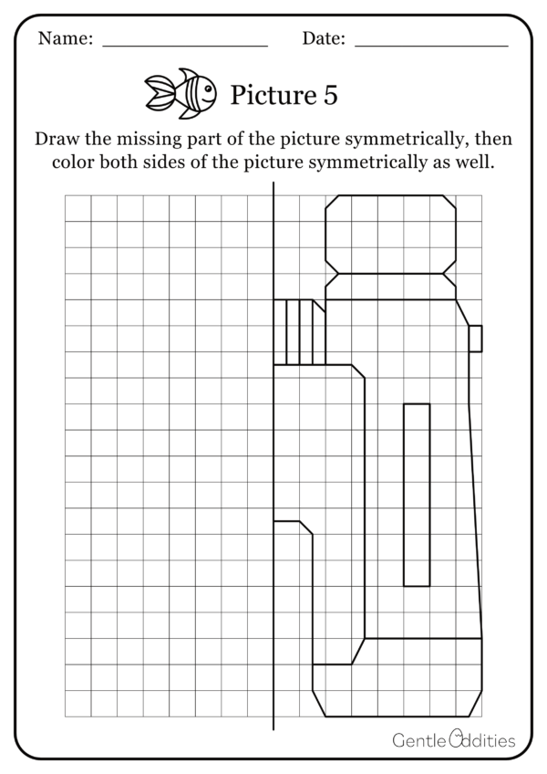 Summer Camping Symmetry and Coloring Math Centers | Made By Teachers