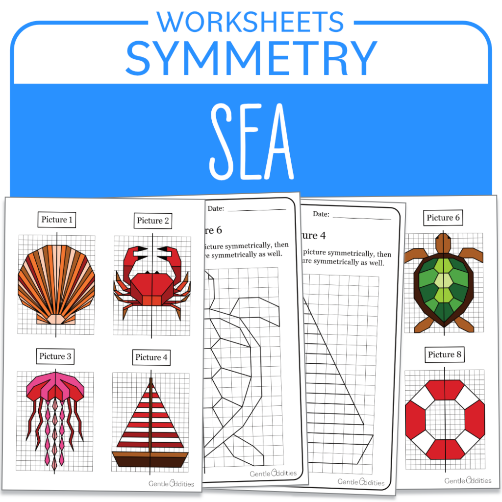 Summer Sea Symmetry and Coloring Math Centers | Made By Teachers