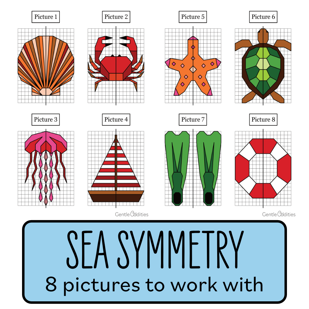 Summer Sea Symmetry and Coloring Math Centers | Made By Teachers