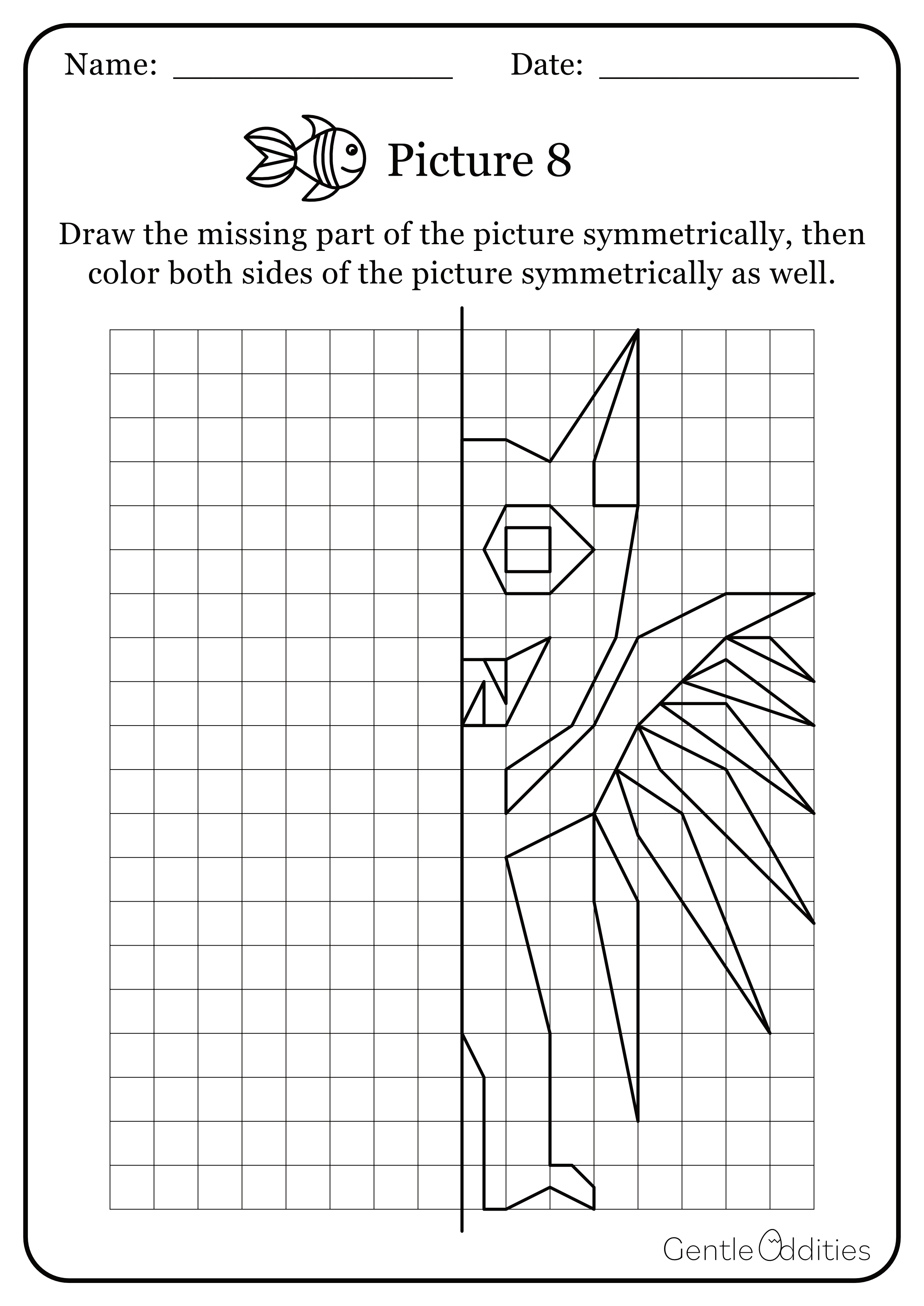 Summer Symmetry and Coloring Math Centers | Made By Teachers