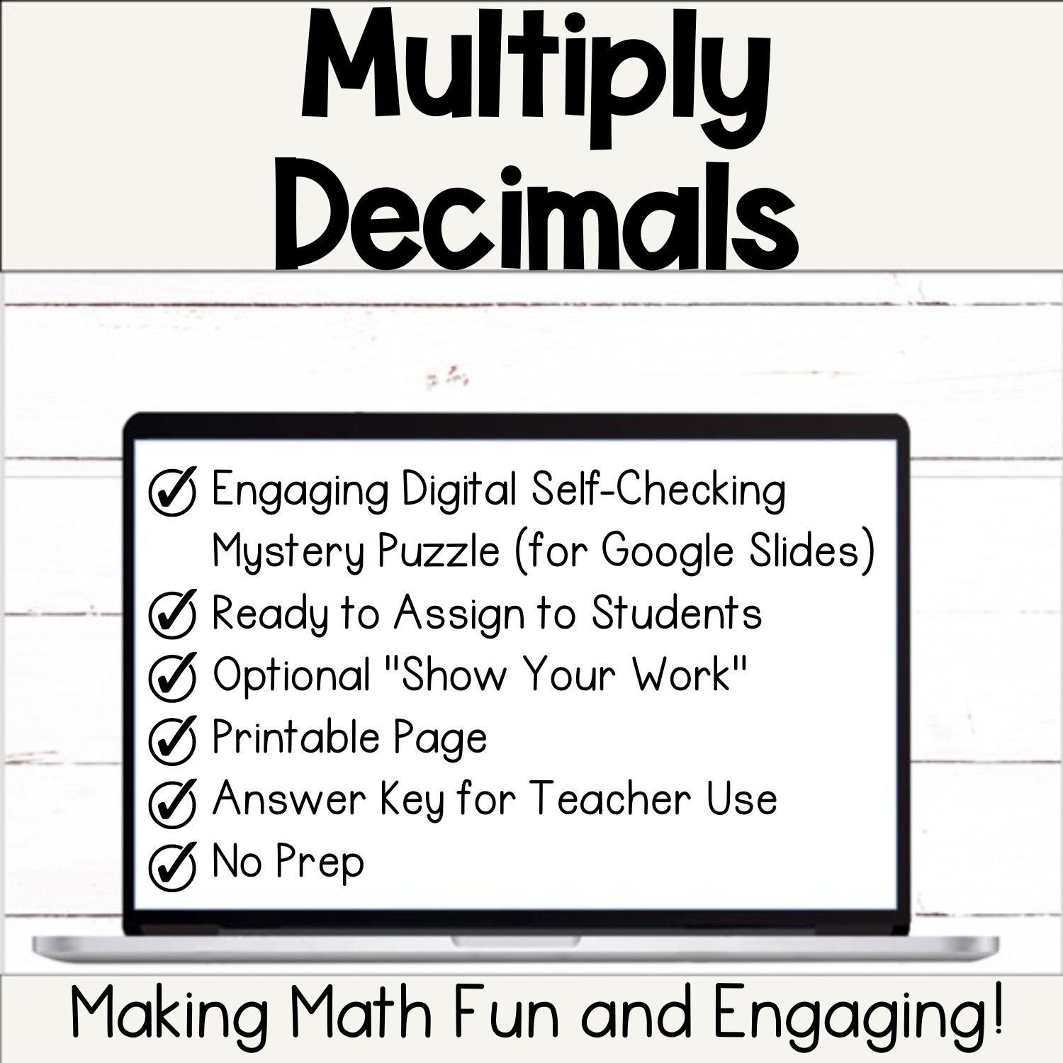 Multiply Decimals Self Checking Picture Puzzle Math Activity | Made By ...
