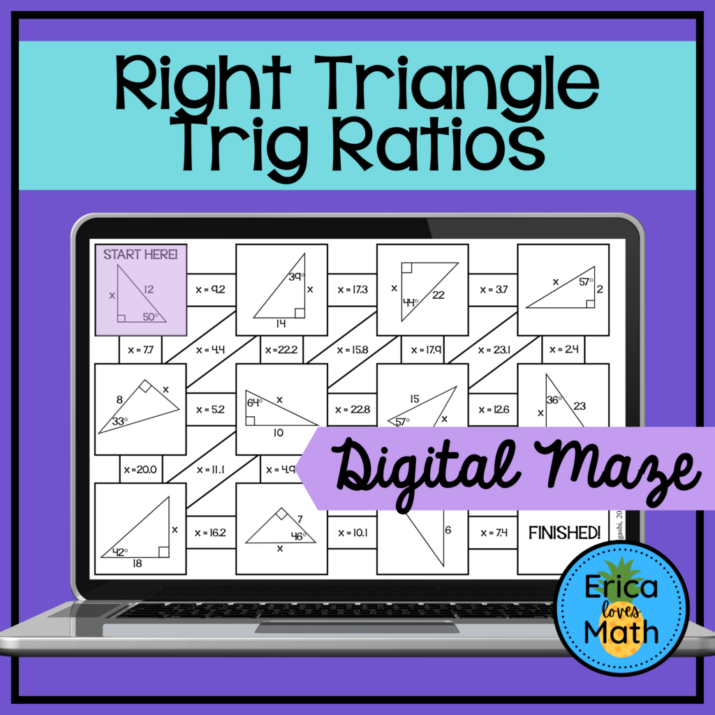 Right Triangle Trig Ratios Digital Activity Maze | Made By Teachers
