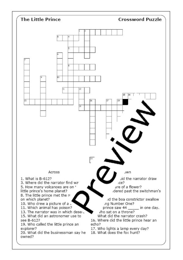 Antoine de Saint-Exupery "The Little Prince" worksheets | Made By Teachers