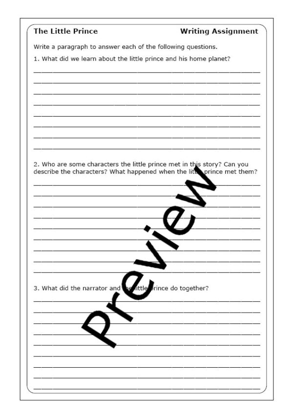 Antoine de Saint-Exupery "The Little Prince" worksheets | Made By Teachers