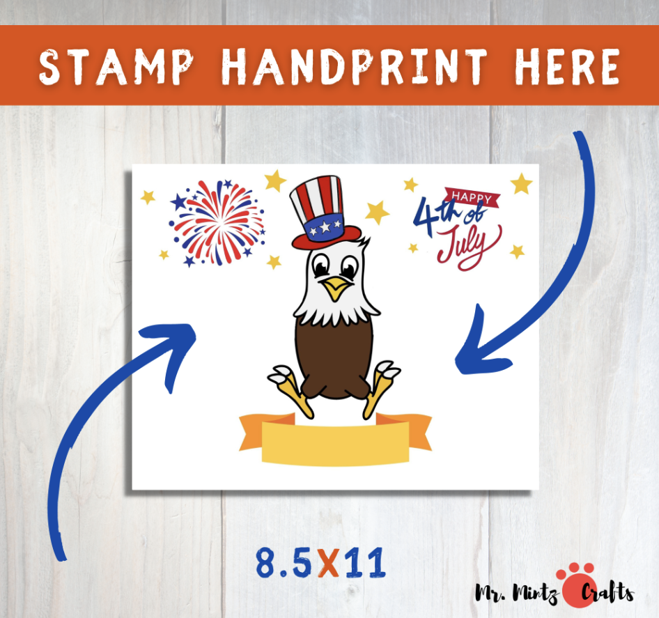 Eagle Handprint Art | 4th of July Craft | Independence Day Handprint ...