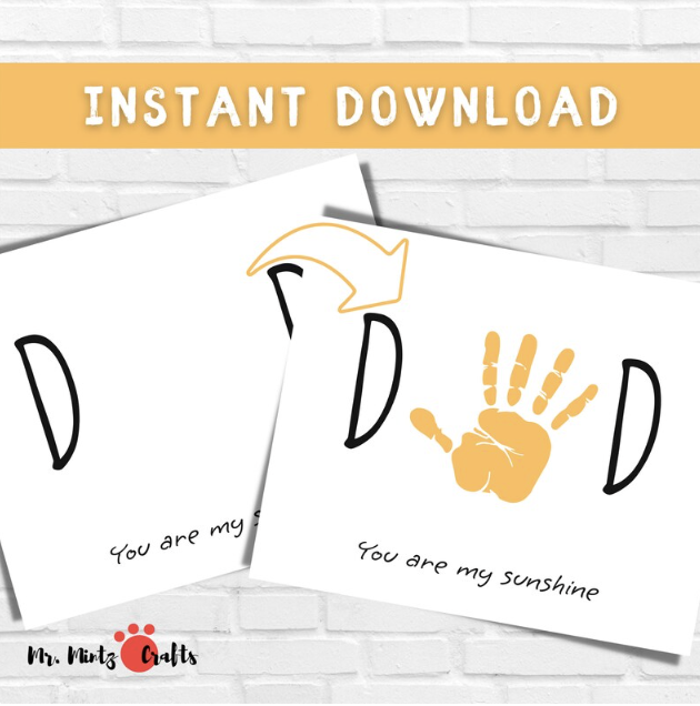 Handprint Art for Father's Day | Father’s Day Card | Made By Teachers