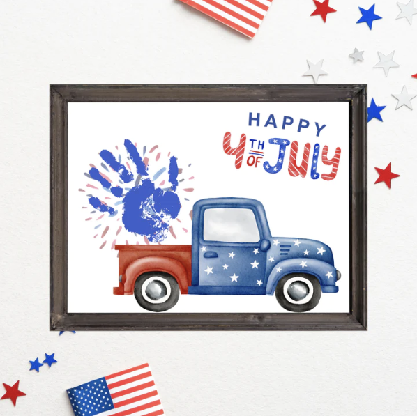 4th of July Firework Handprint Art | 4th of July Craft | Independence ...