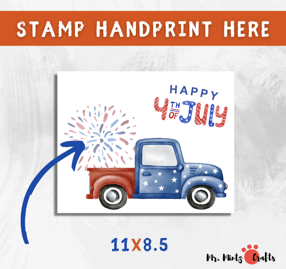 4th of July Firework Handprint Art | 4th of July Craft | Independence ...