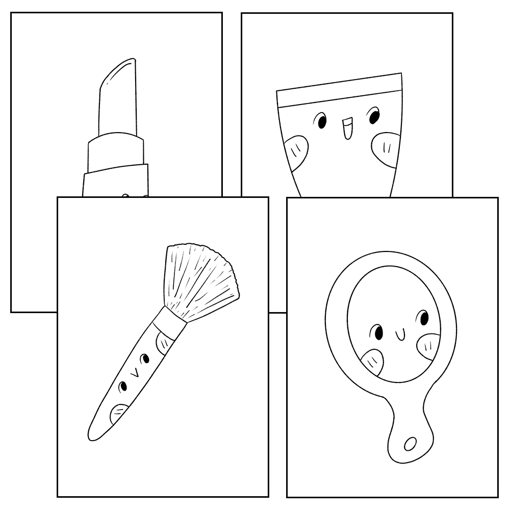 Makeup Artist Coloring Pages | Saubhaya Makeup