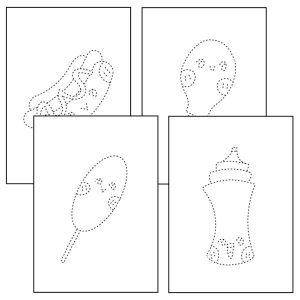 Fast Food Connect The Dots Worksheets Activity, Food How to Draw ...
