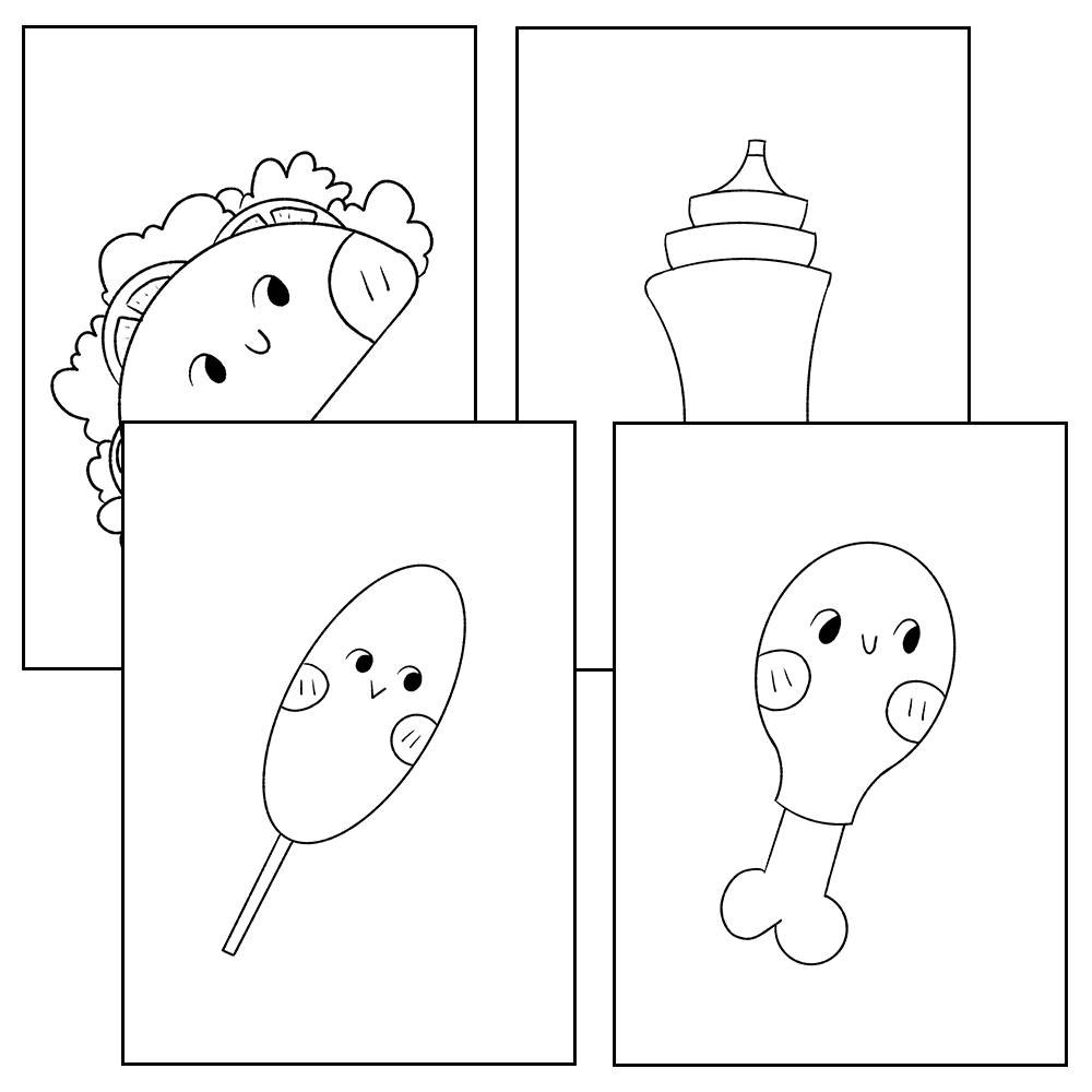 Fast Food Coloring pages, Food Coloring Worksheet Activity, Morning ...