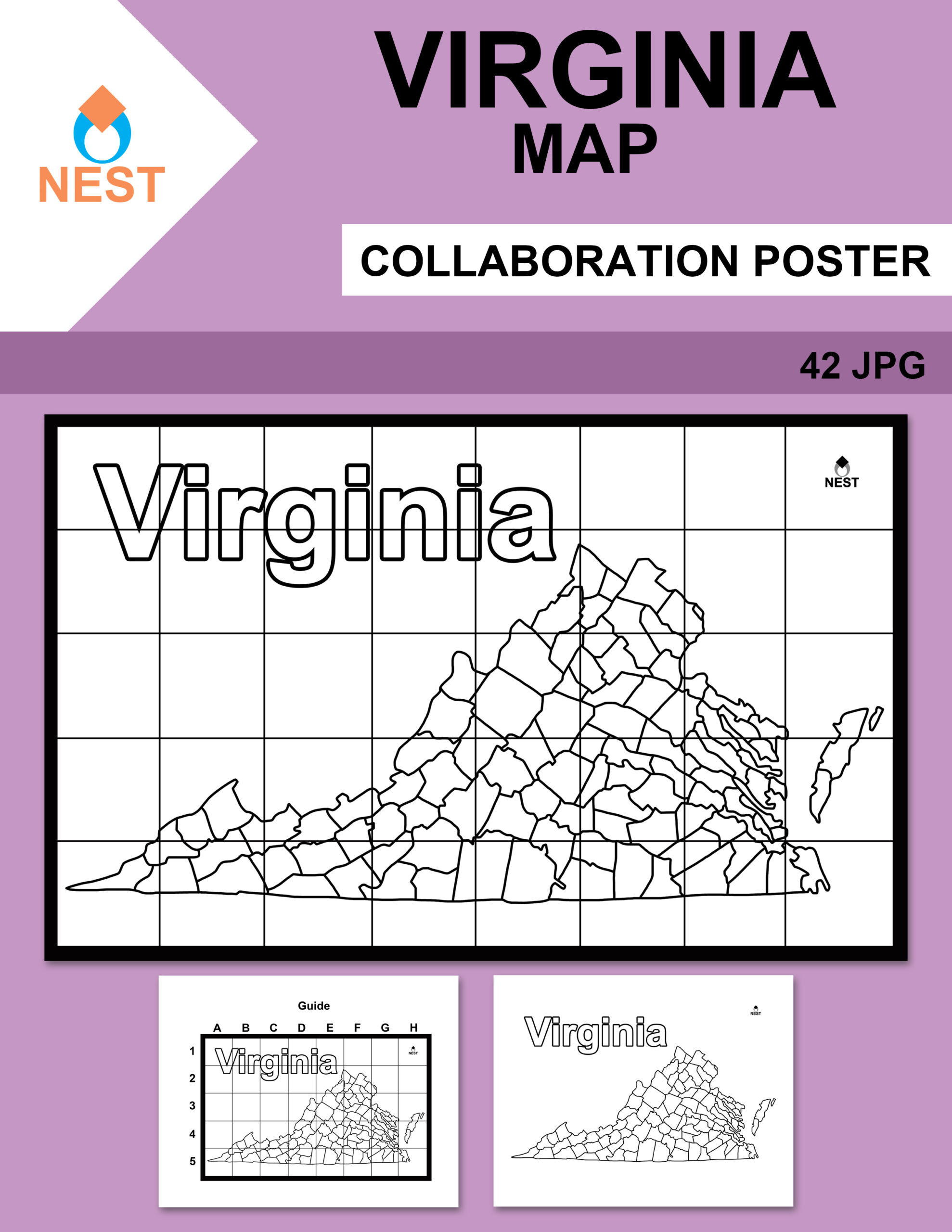 Virginia Map Collaboration Poster | Made By Teachers