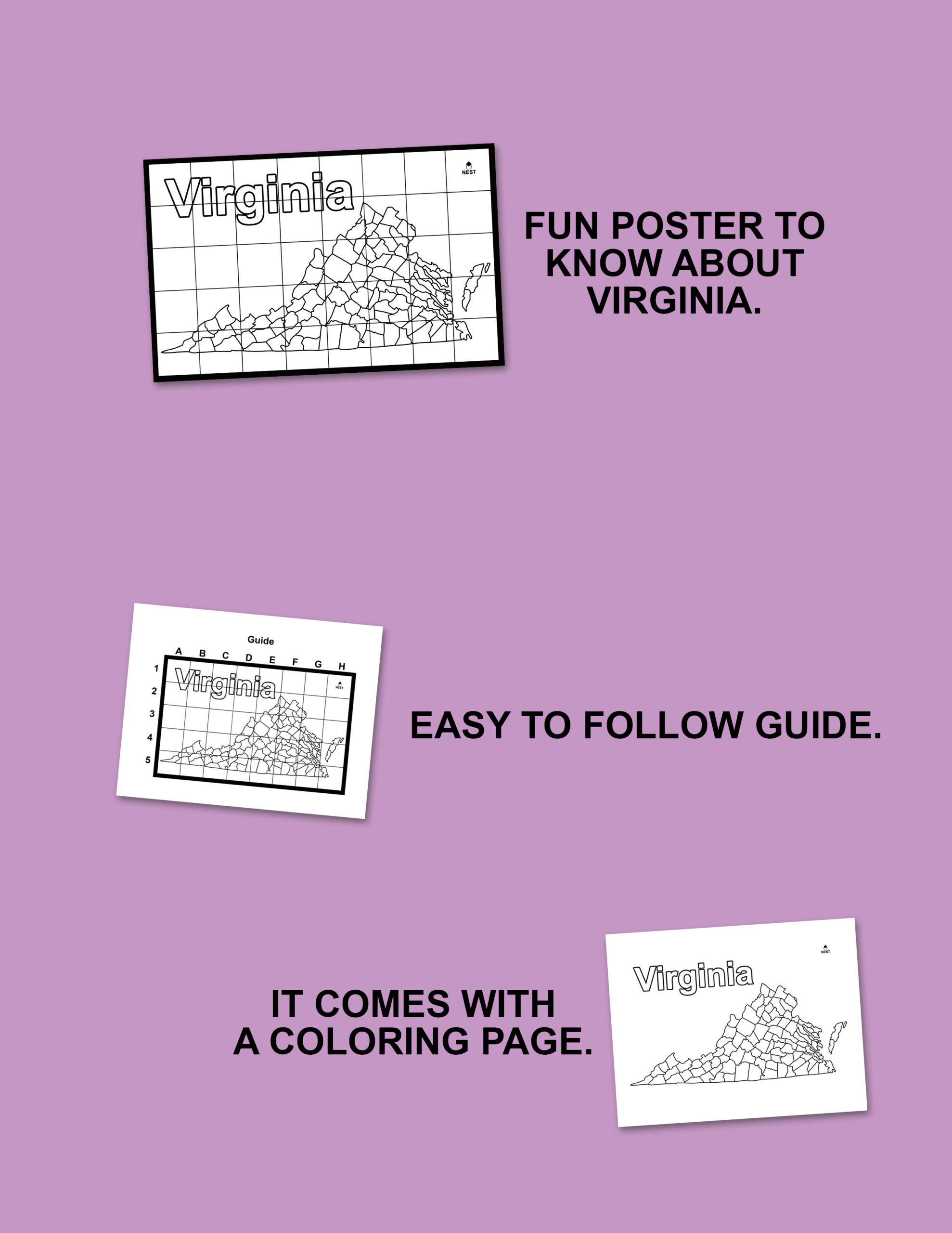 Virginia Map Collaboration Poster | Made By Teachers