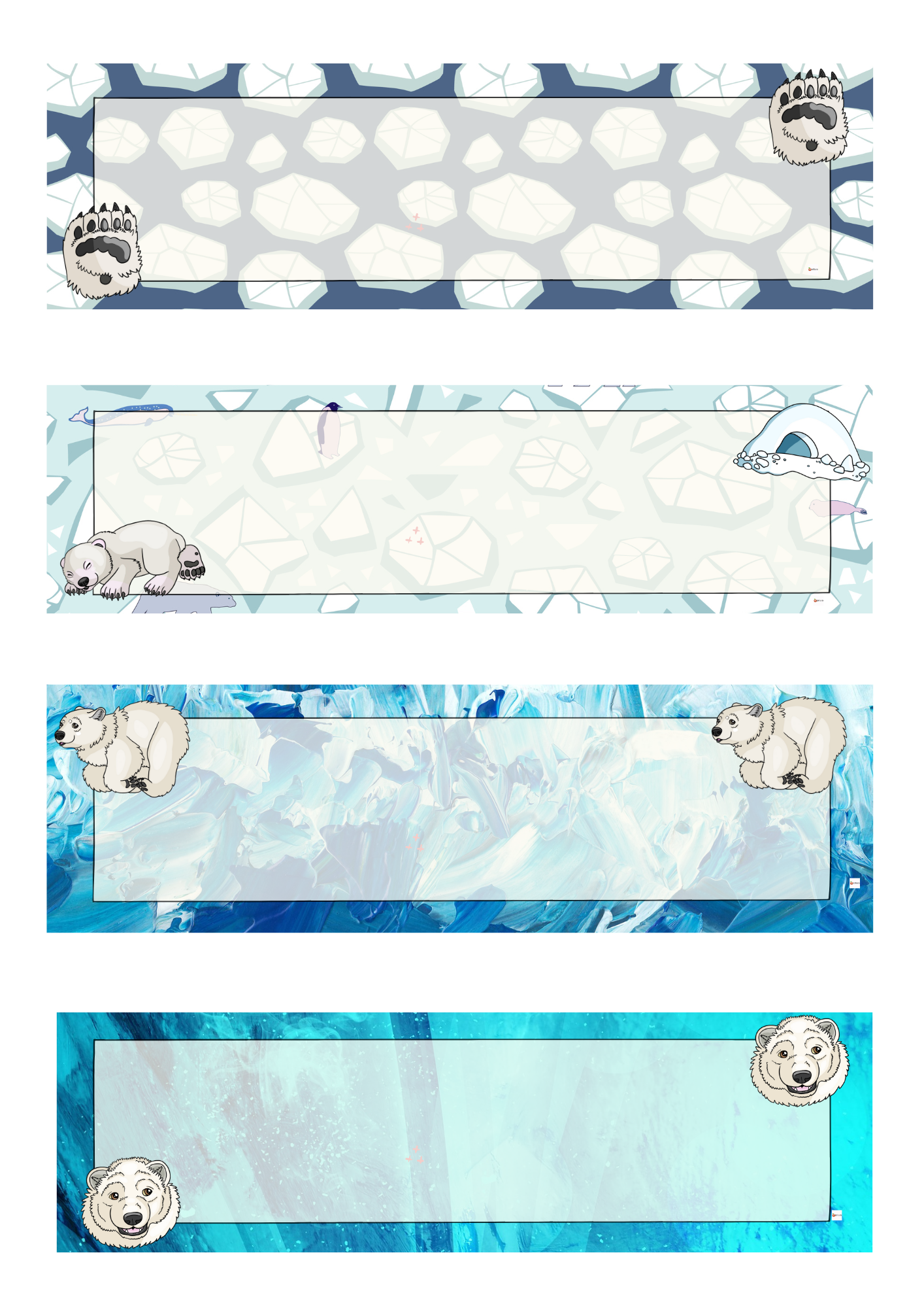 Polar Bear Theme Tote Tray Labels Editable | Made By Teachers