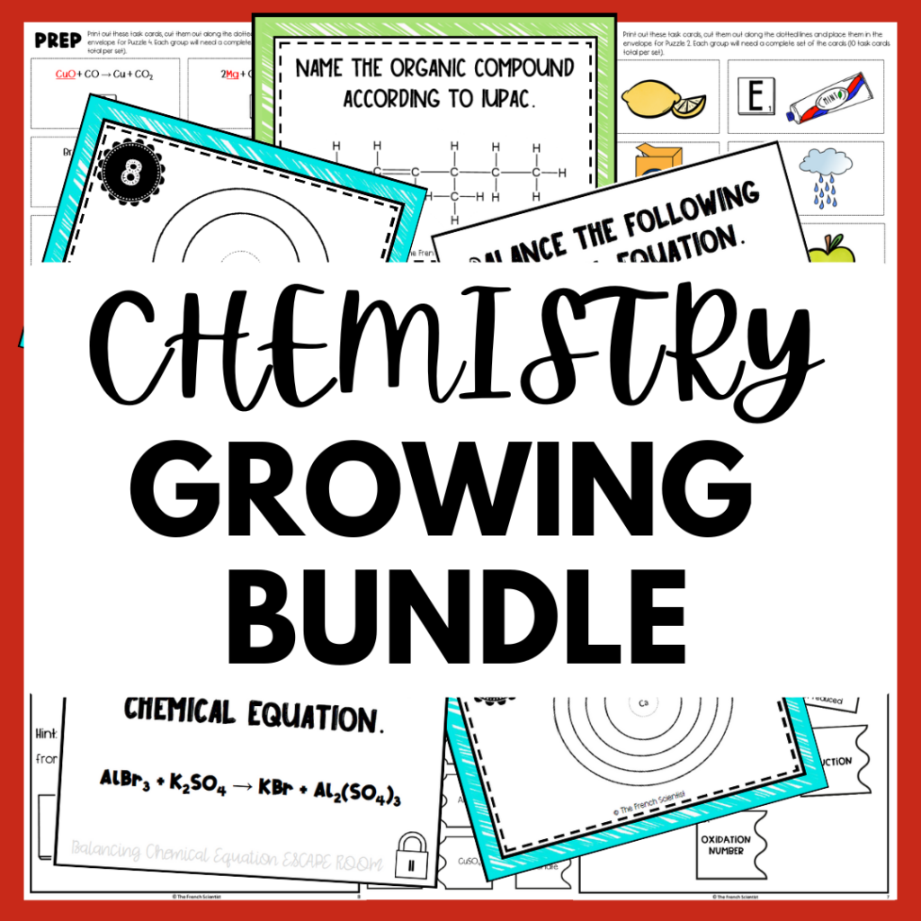 Chemistry Task Cards & Escape Rooms Growing Bundle | Made By Teachers