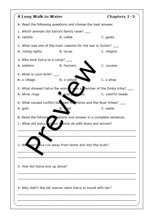 Linda Sue Park A Long Walk To Water Worksheets Made By Teachers linda-sue-park-a-long-walk-to-water-worksheets-made-by-teachers