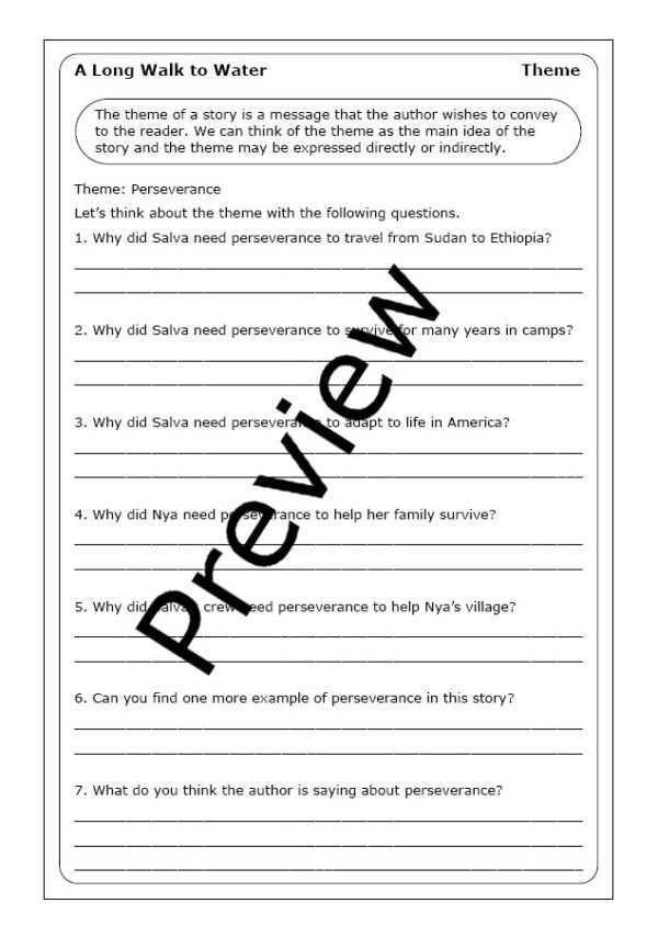 Linda Sue Park "A Long Walk to Water" worksheets | Made By Teachers
