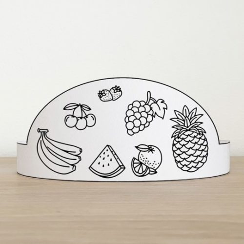 Fruits Summer Paper Crown Headband Printable Coloring Spring Craft ...