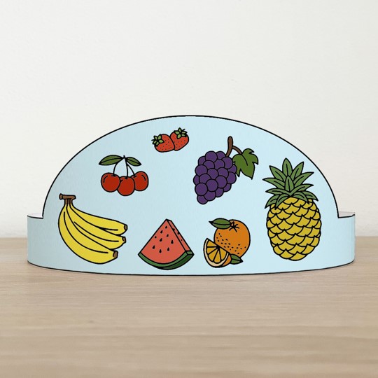 Fruits Summer Paper Crown Headband Printable Spring Craft Activity No ...