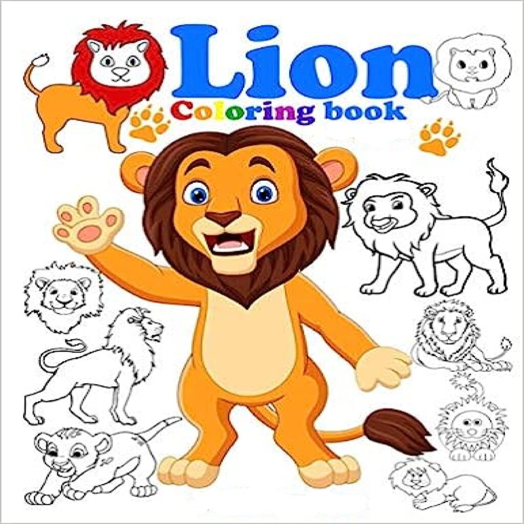 Lion Coloring Book : Easy and Fun Lions Coloring Pages for Kids | Made ...