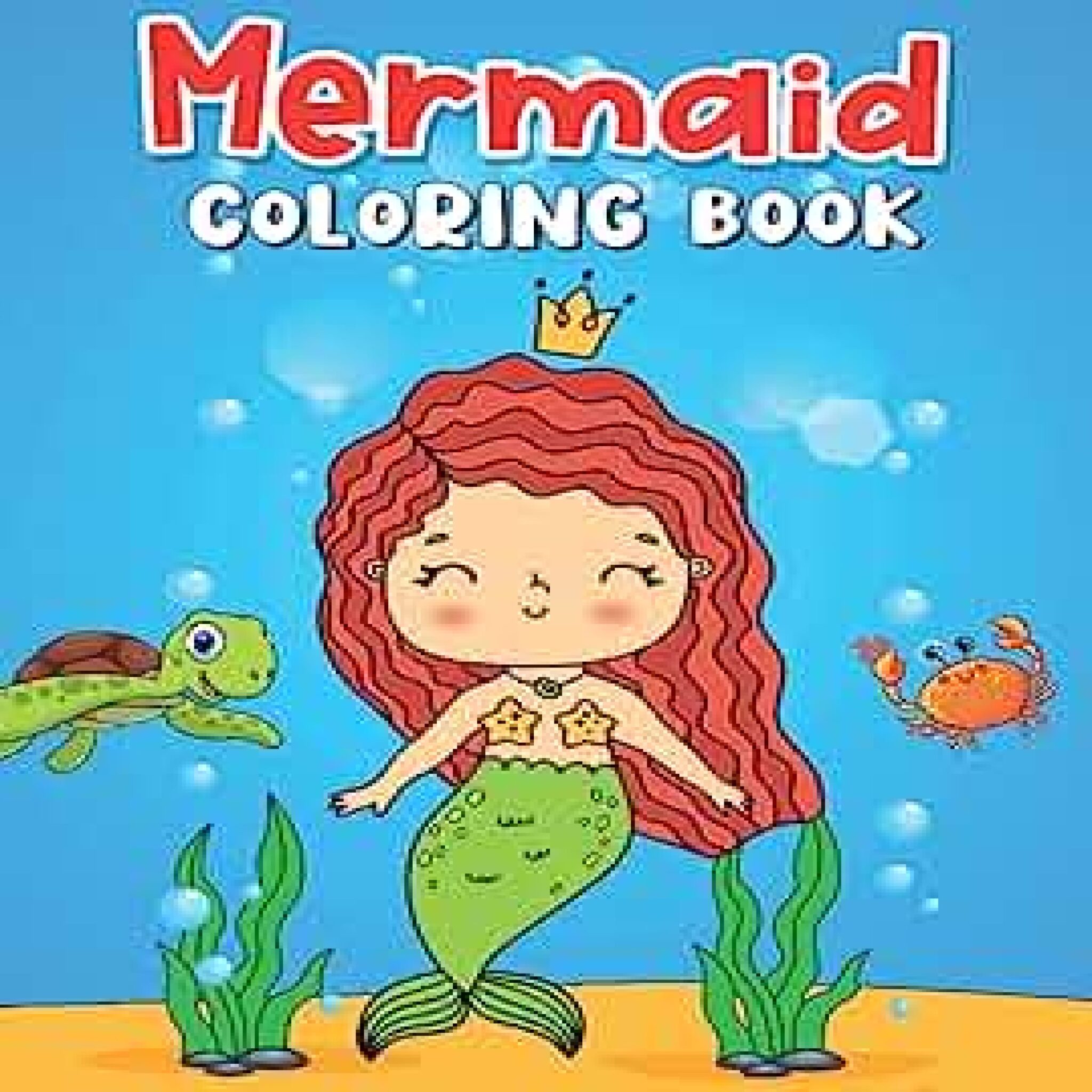Mermaid Coloring Book : Easy and Fun Mermaid Coloring Pages for Kids ...