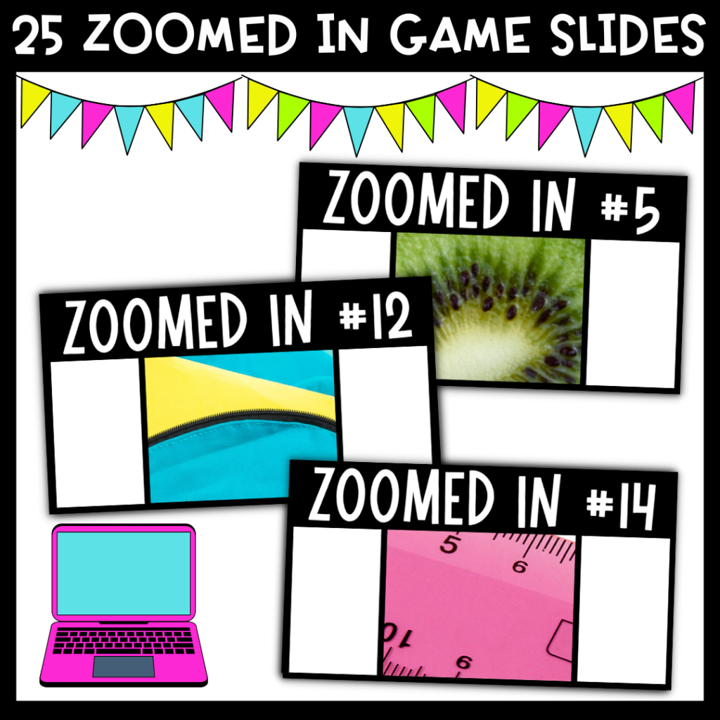 Back to School Digital Game - Zoomed In / Guess the Picture | Made By ...