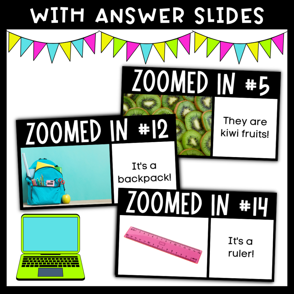 Back to School Digital Game - Zoomed In / Guess the Picture | Made By ...