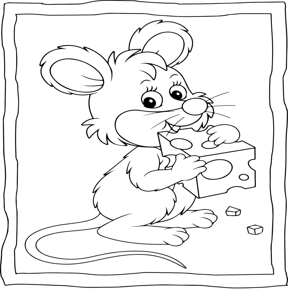 Mice Coloring Book : Easy and Fun Mice Coloring Pages for Kids | Made ...