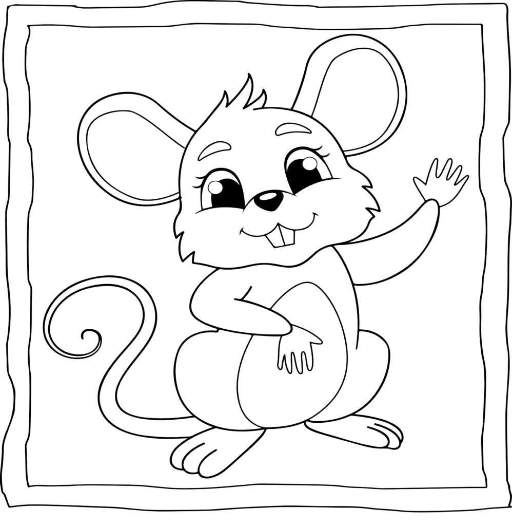 Mice Coloring Book : Easy and Fun Mice Coloring Pages for Kids | Made ...