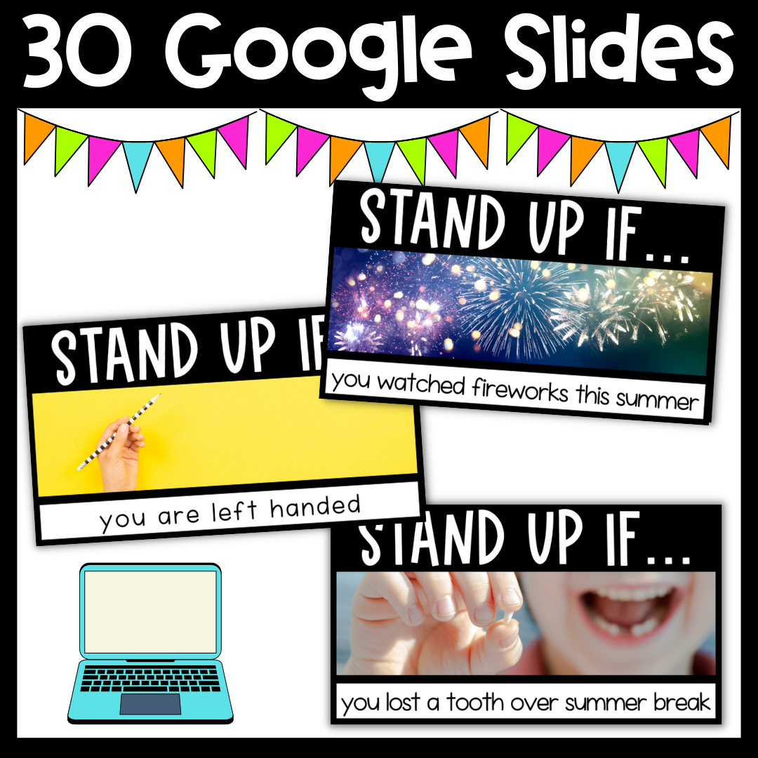 Back to School / After Summer Break Activity - Stand Up Sit Down Game ...