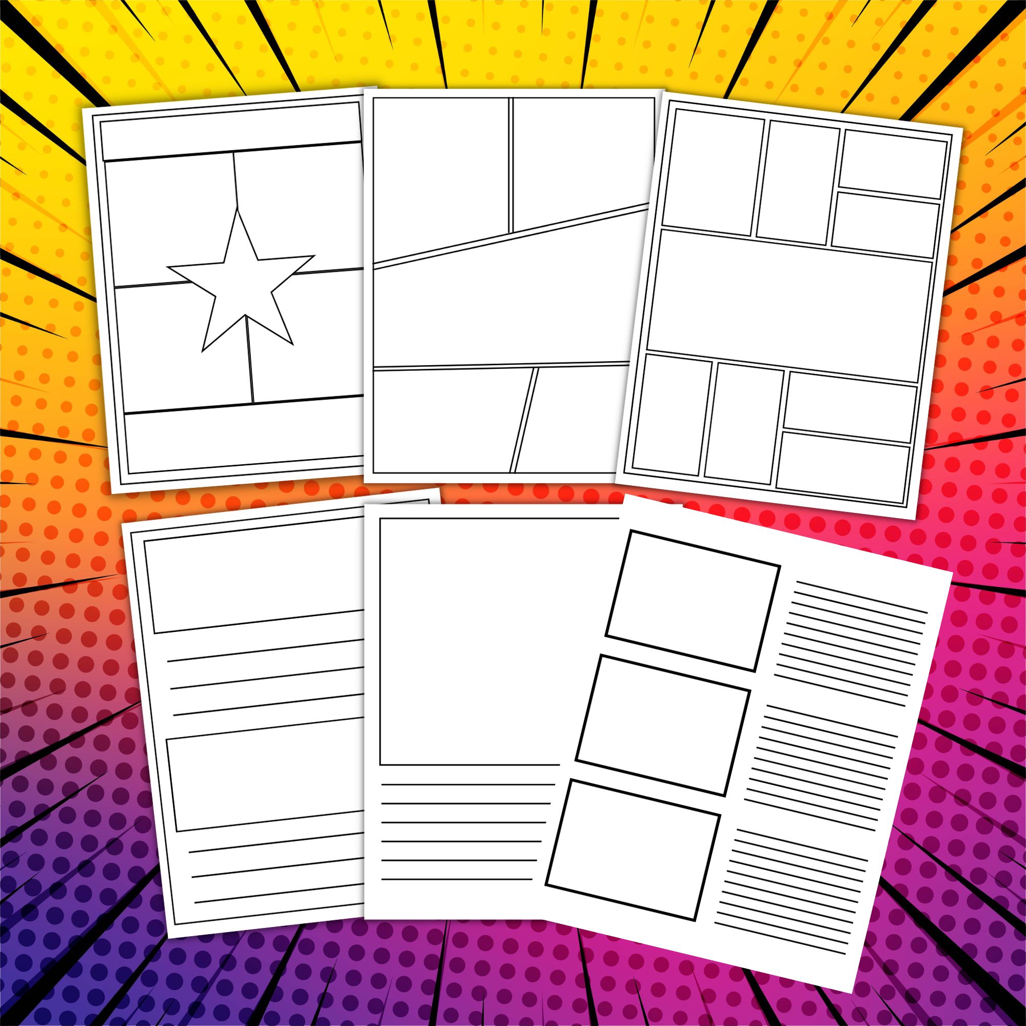 comic strip template Pages, Comic Book and Graphic Novel Page Templates ...