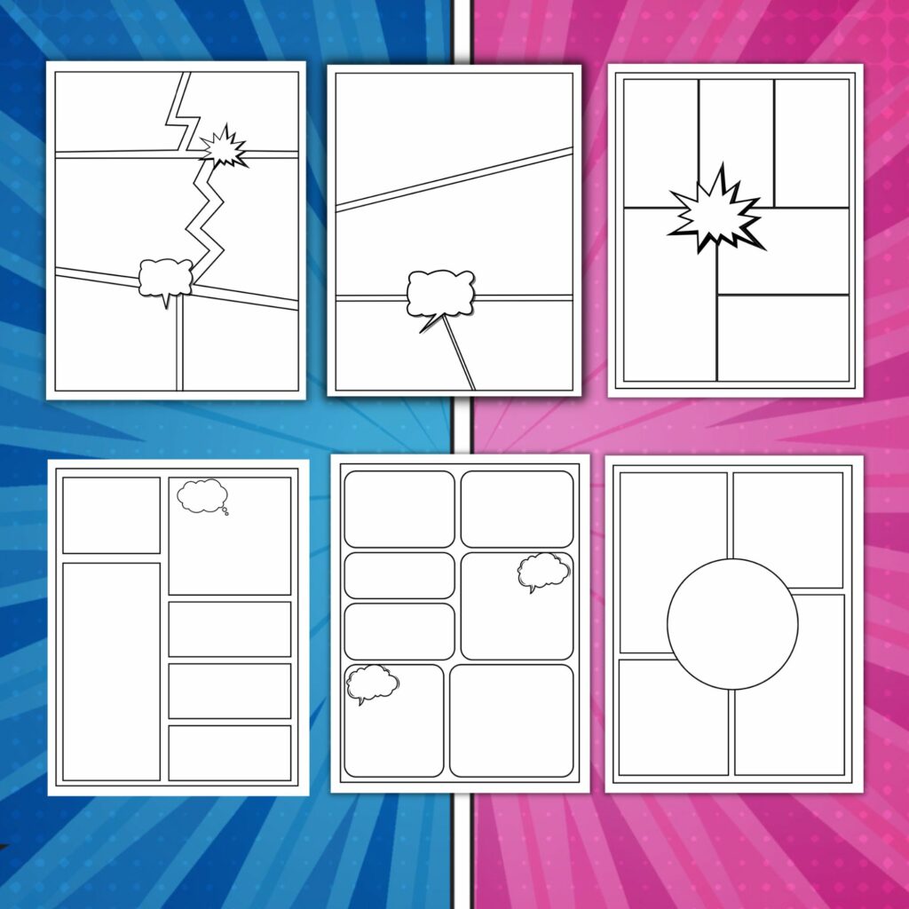 comic strip template Pages, Comic Book and Graphic Novel Page Templates ...