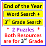 End of the Year Word Search Puzzle PLUS Third Grade Word Search (2 ...