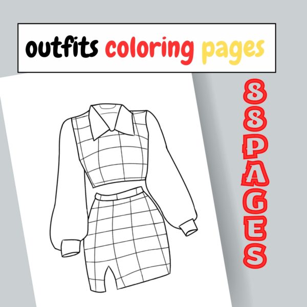 outfits coloring pages for girls | Made By Teachers