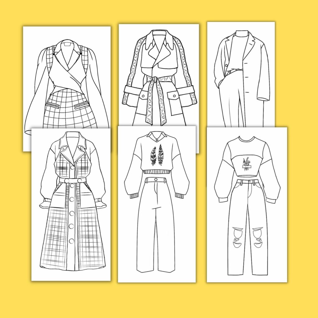 outfits coloring pages for girls | Made By Teachers