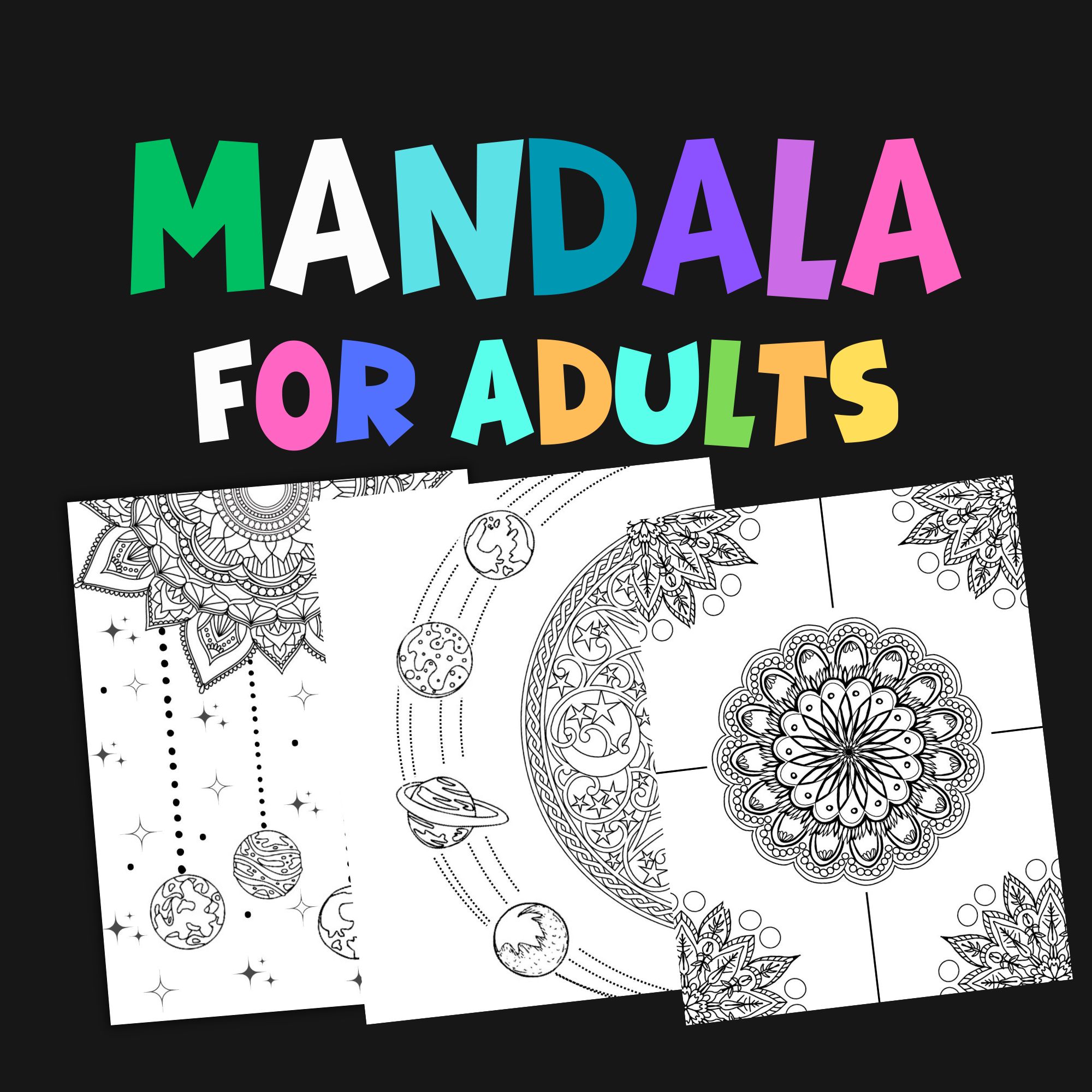 Mandala Coloring Pages for adults , mindfulness coloring pages | Made ...