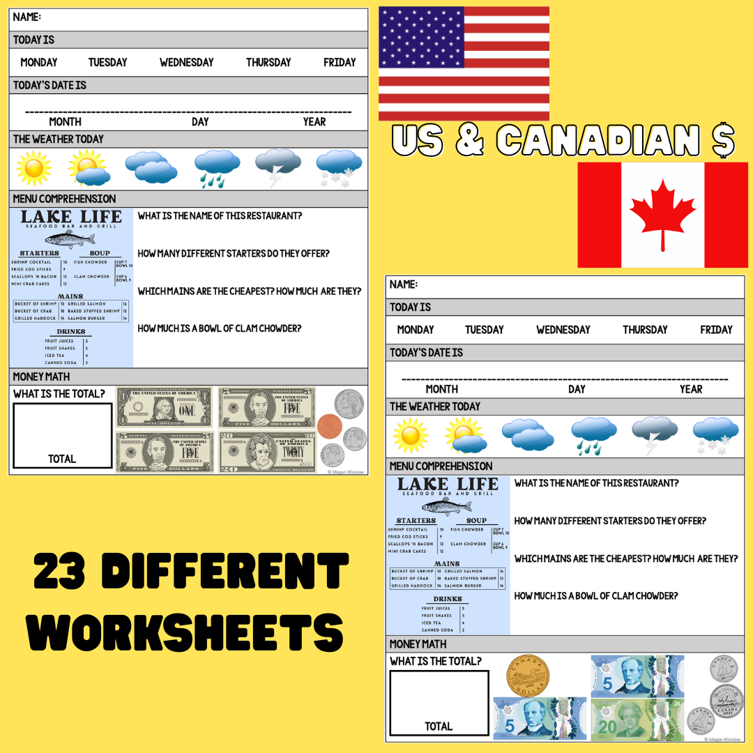 June Life Skills Morning Work - Summer Edition - Special Education - U ...