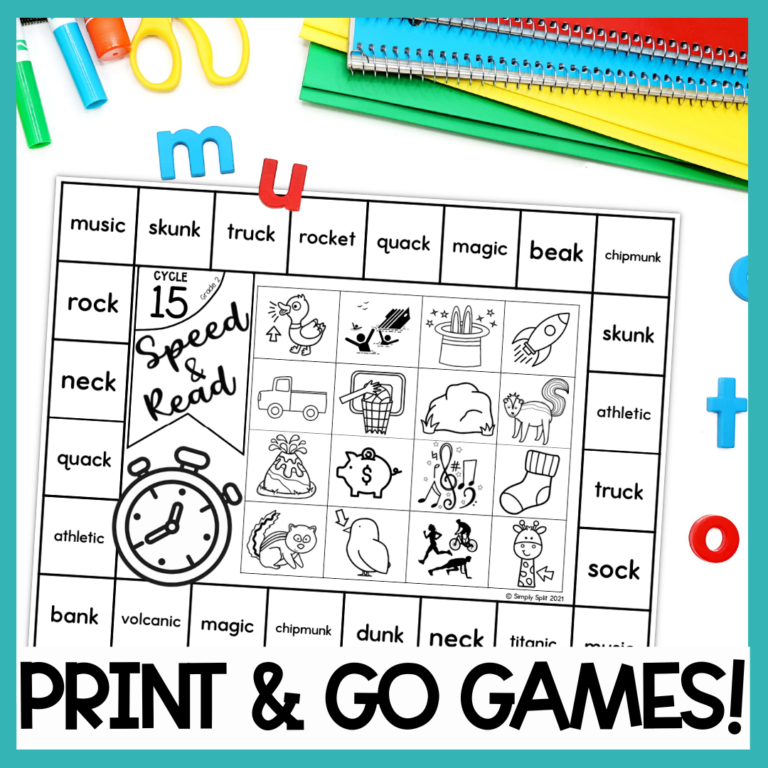 2nd Grade Phonics Speed & Read Game Boards | Phonics Activity for ...
