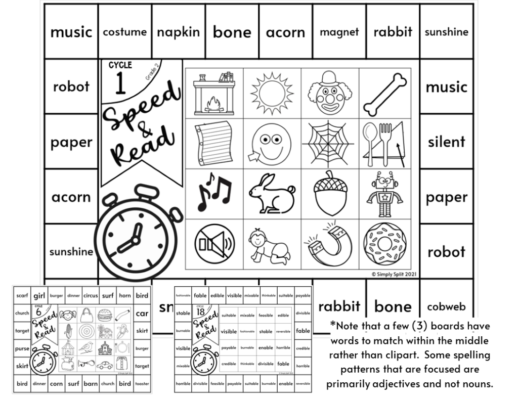 2nd Grade Phonics Speed & Read Game Boards | Phonics Activity for ...