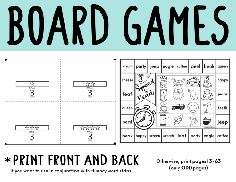 2nd Grade Phonics Speed & Read Game Boards | Phonics Activity for ...