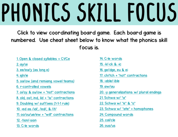 2nd Grade Phonics Speed & Read Game Boards | Phonics Activity for ...