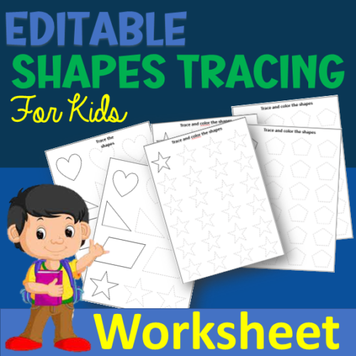 Enhance Your Tracing Skills with Editable Shapes Tracing Worksheets PPT ...