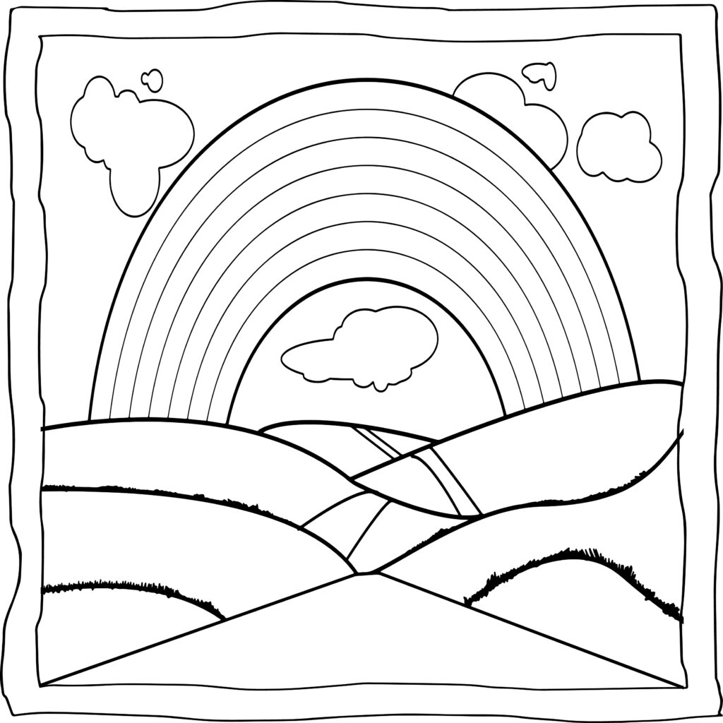 Rainbow Coloring Book : Easy and Fun Rainbow Coloring Pages for Kids ...