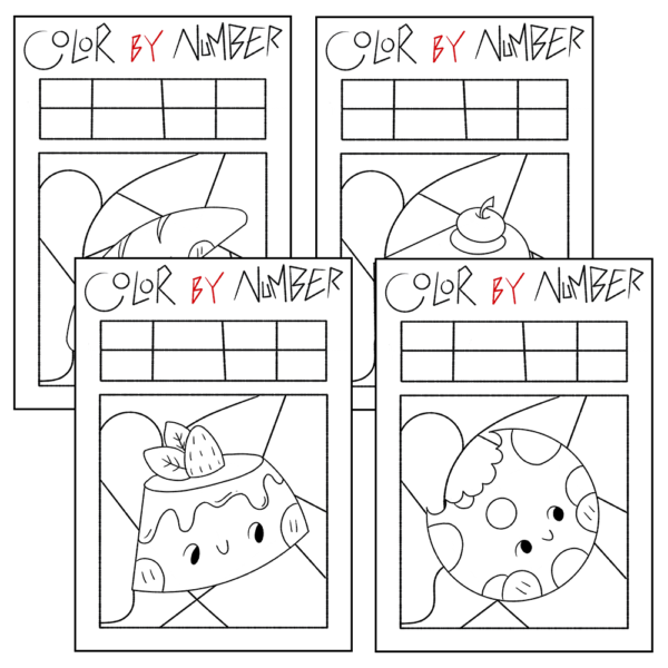 Desserts Editable Color By Code Worksheets Activity, Sweets Color By ...