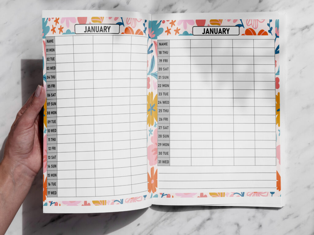 Family Planner 2024 - 5 Columns Monthly Calendar Journal and Schedule ...
