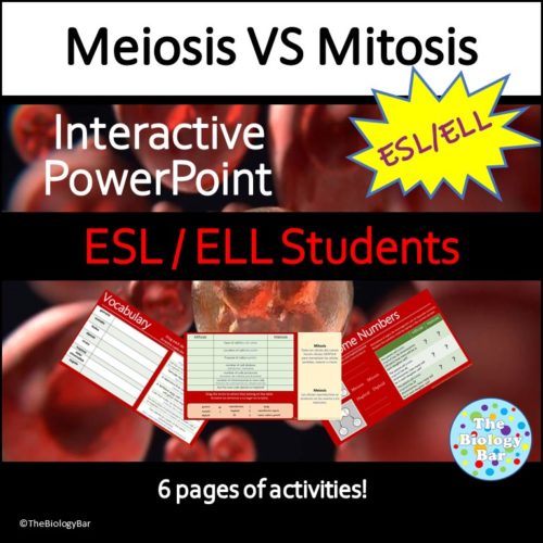 ESL ELL Biology Mitosis and Meiosis Interactive PowerPoint for Spanish ...