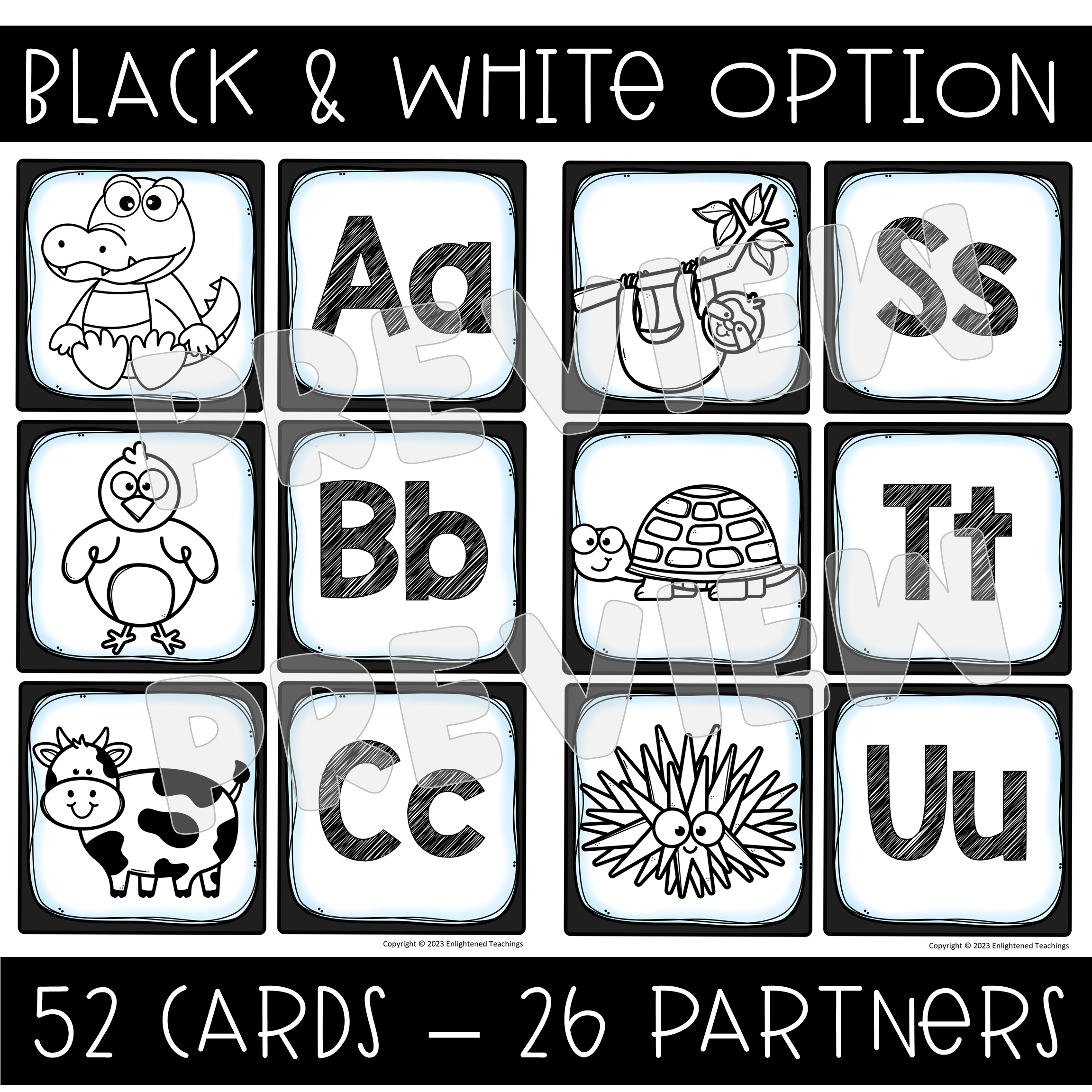 Student Pairing Cards, Partner Cards, Picking Partners - Animals A-Z ...