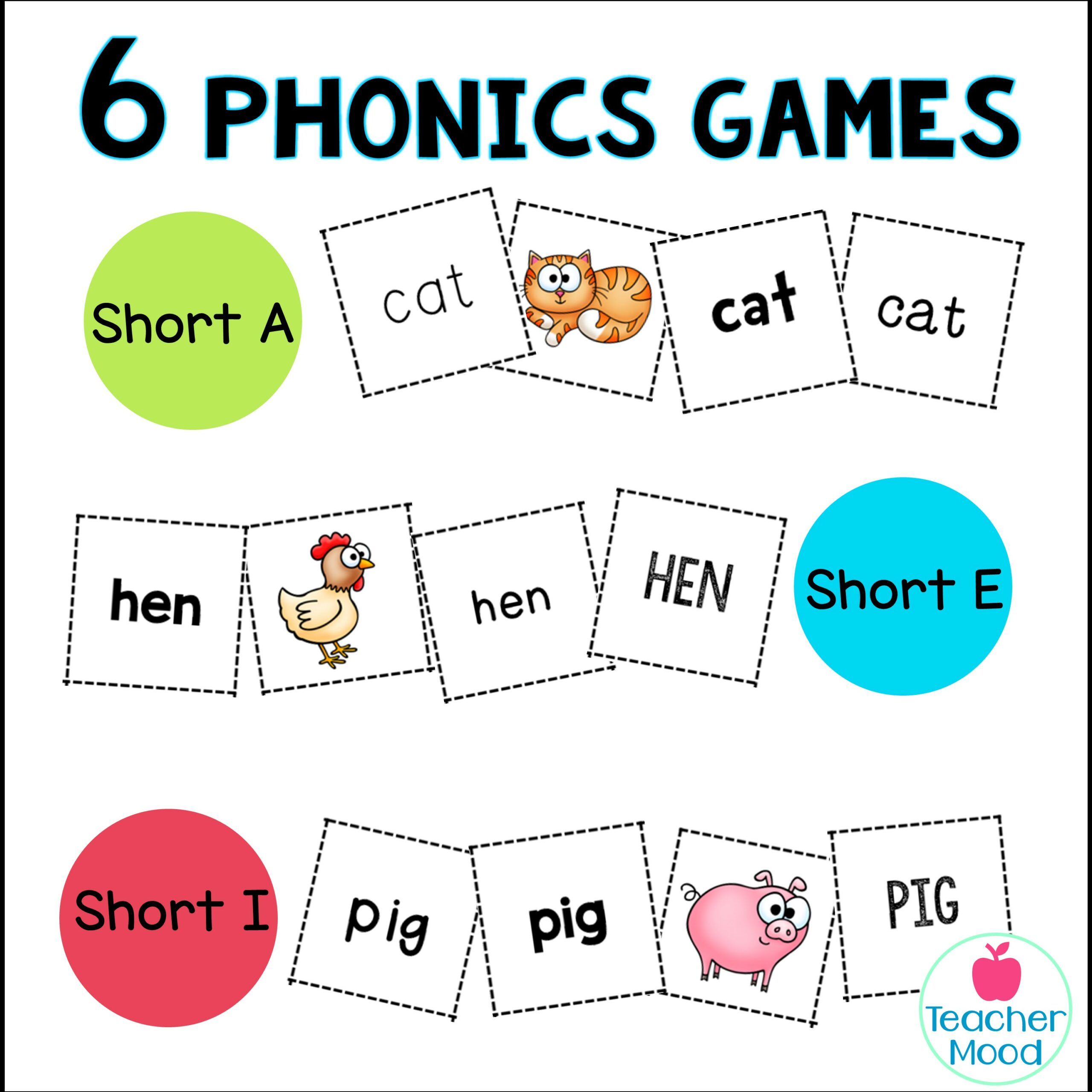 Phonics Games | Decoding CVC Words | Structured Literacy Phonics Card ...